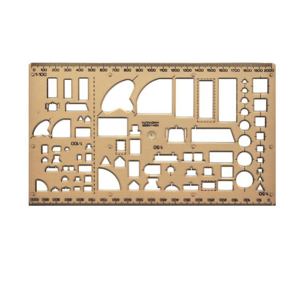 Koh-I-Noor sanitāro instalāciju šablonu lineāls | vilhelms